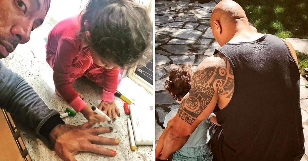 20 Photos Of The Rock And His Kids That Make Us Swoon Every Time